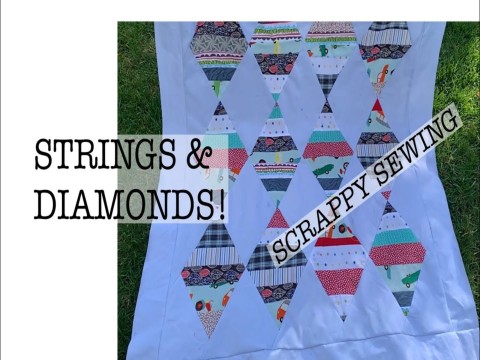 Make a string quilt using a DIAMOND shaped template - a tutorial with ...